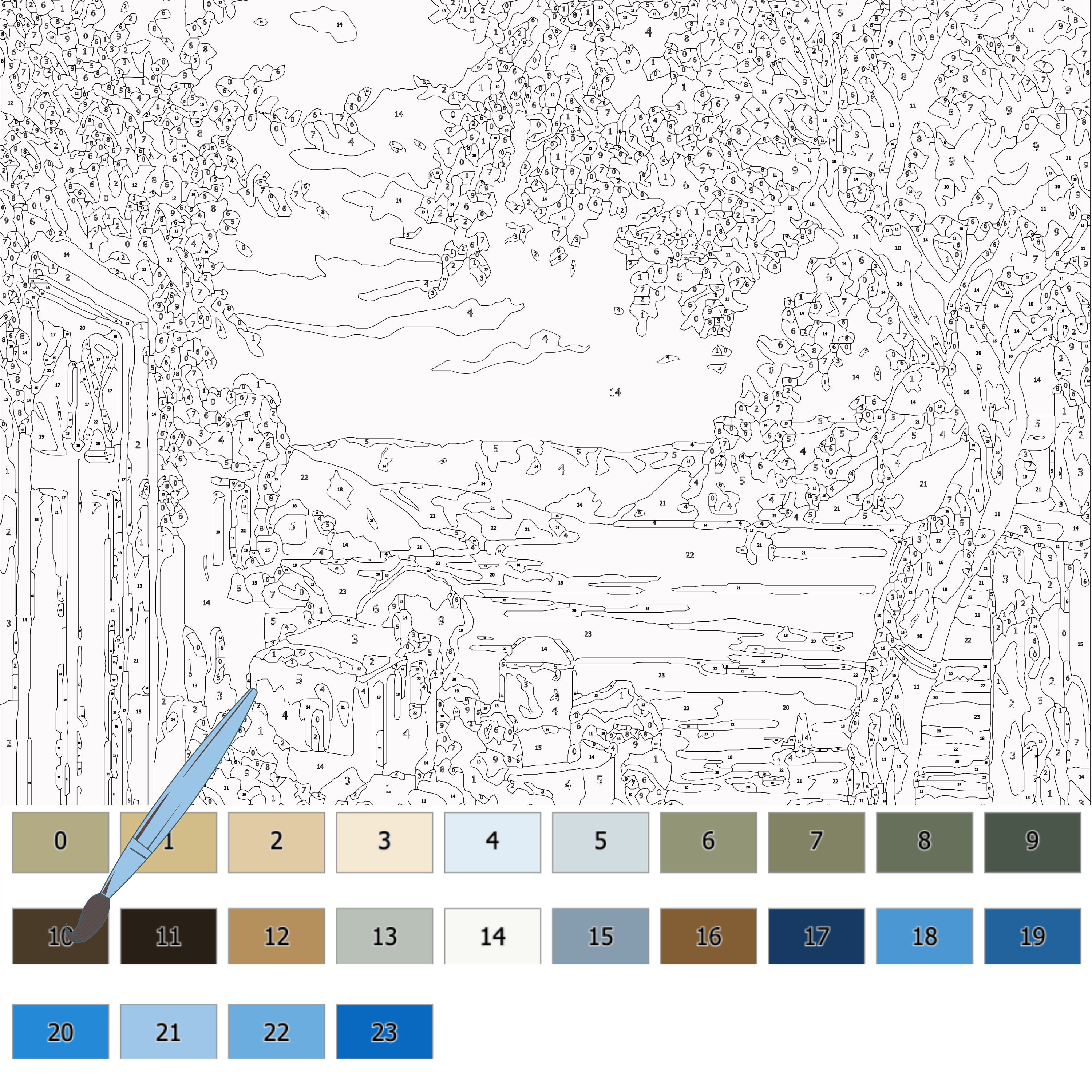 Colour By Number Printable Hard
