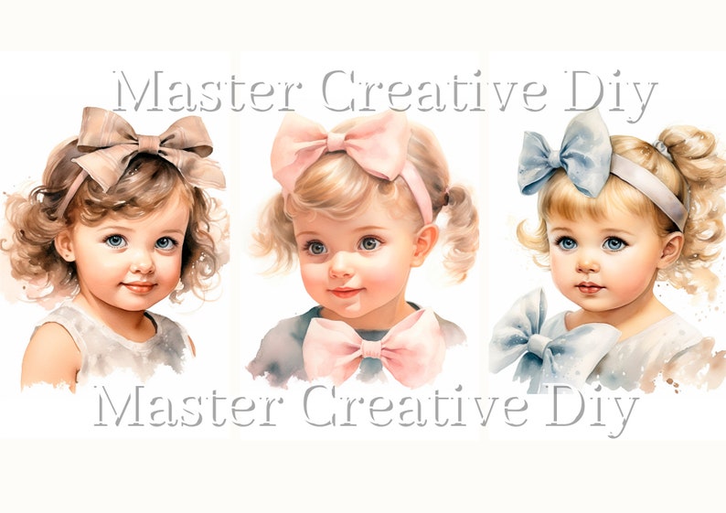 30 Cute Girl With Bow Coloring Book Adults Coloring Pages - Etsy