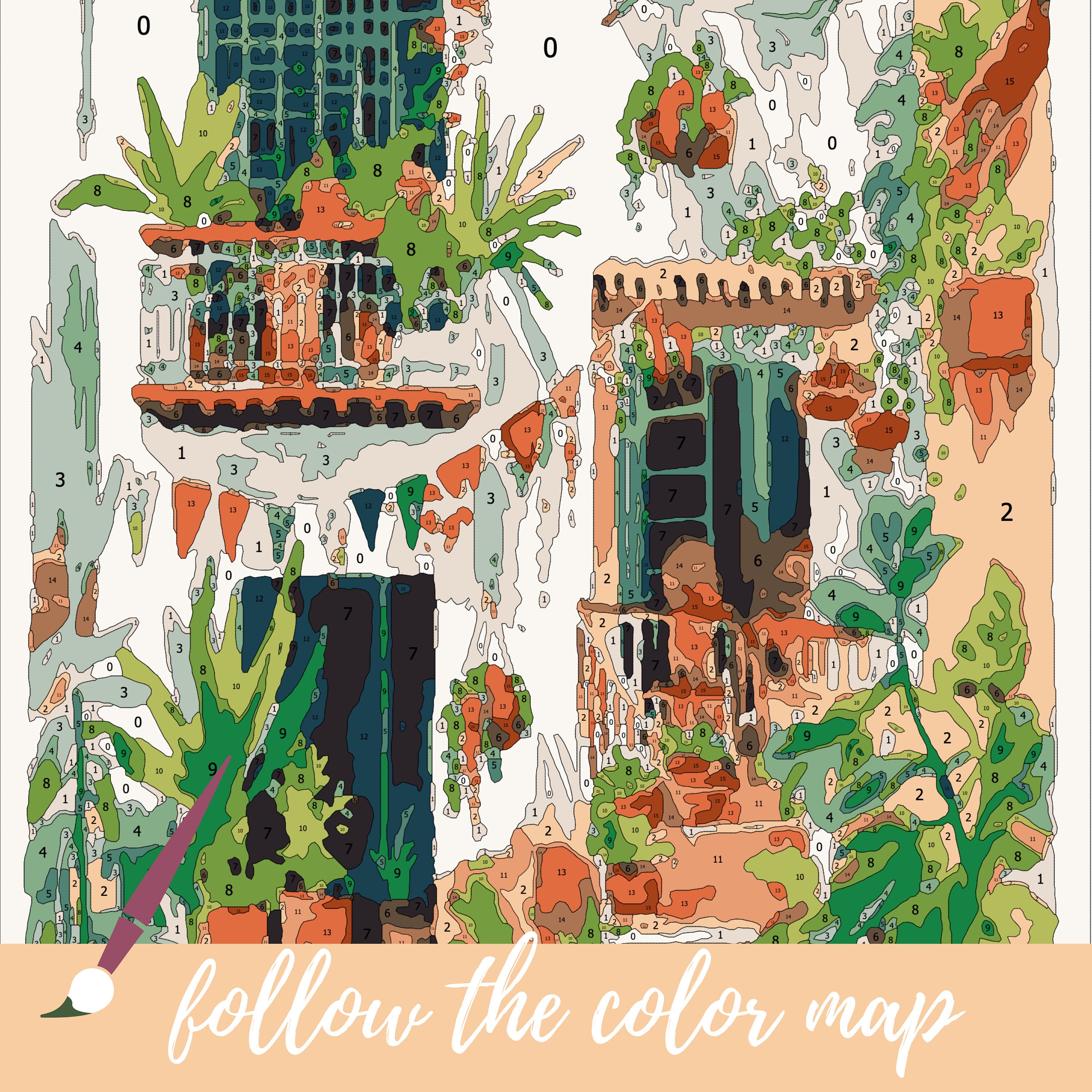 Color by Number for Adultpaint by Number Printabletravel - Etsy