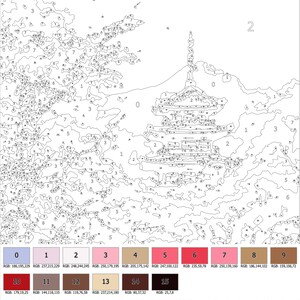 Color by Number for Adult, Paint by Number Printable, Japanese ...