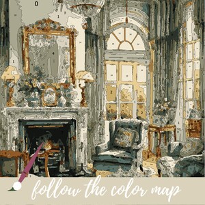 Color by Number for Adult, Paint by Number Printable,victorian Living ...