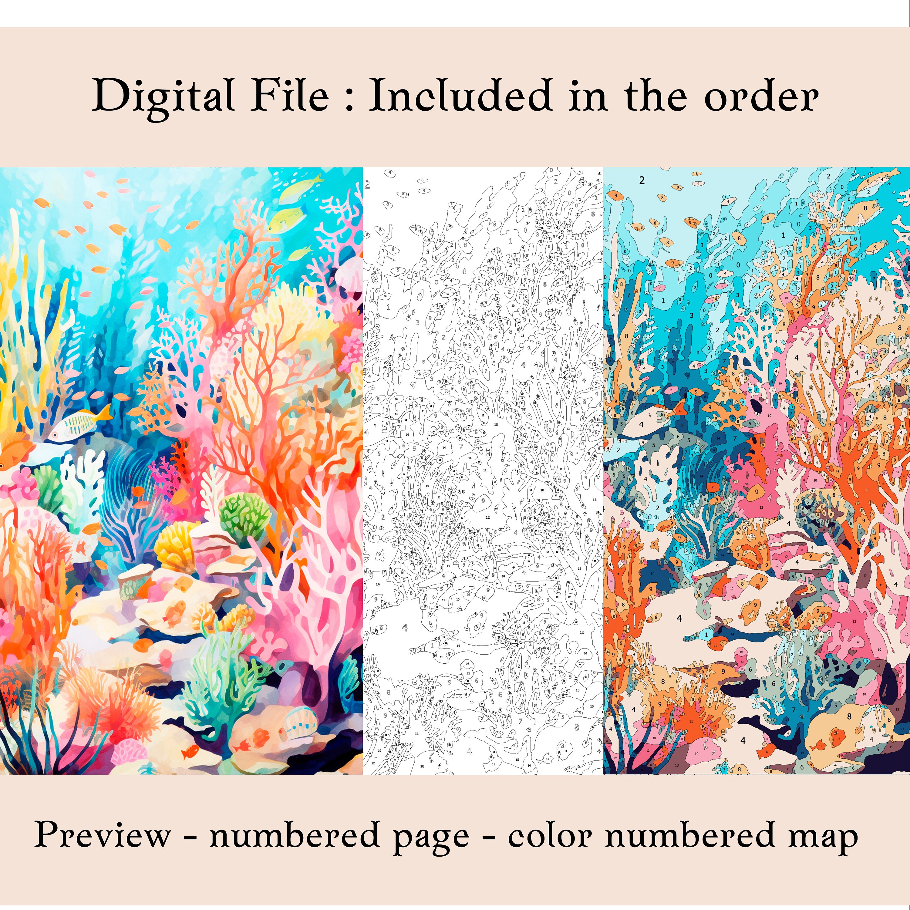 Color by Number for Adultpaint by Number Printableunder the - Etsy