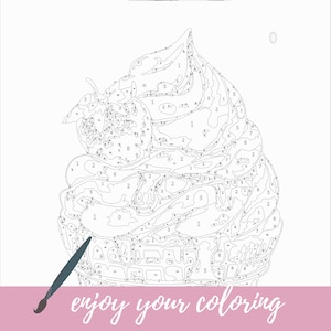 Color by Number for Adult,paint by Number Printable, Cakes, Coloring ...