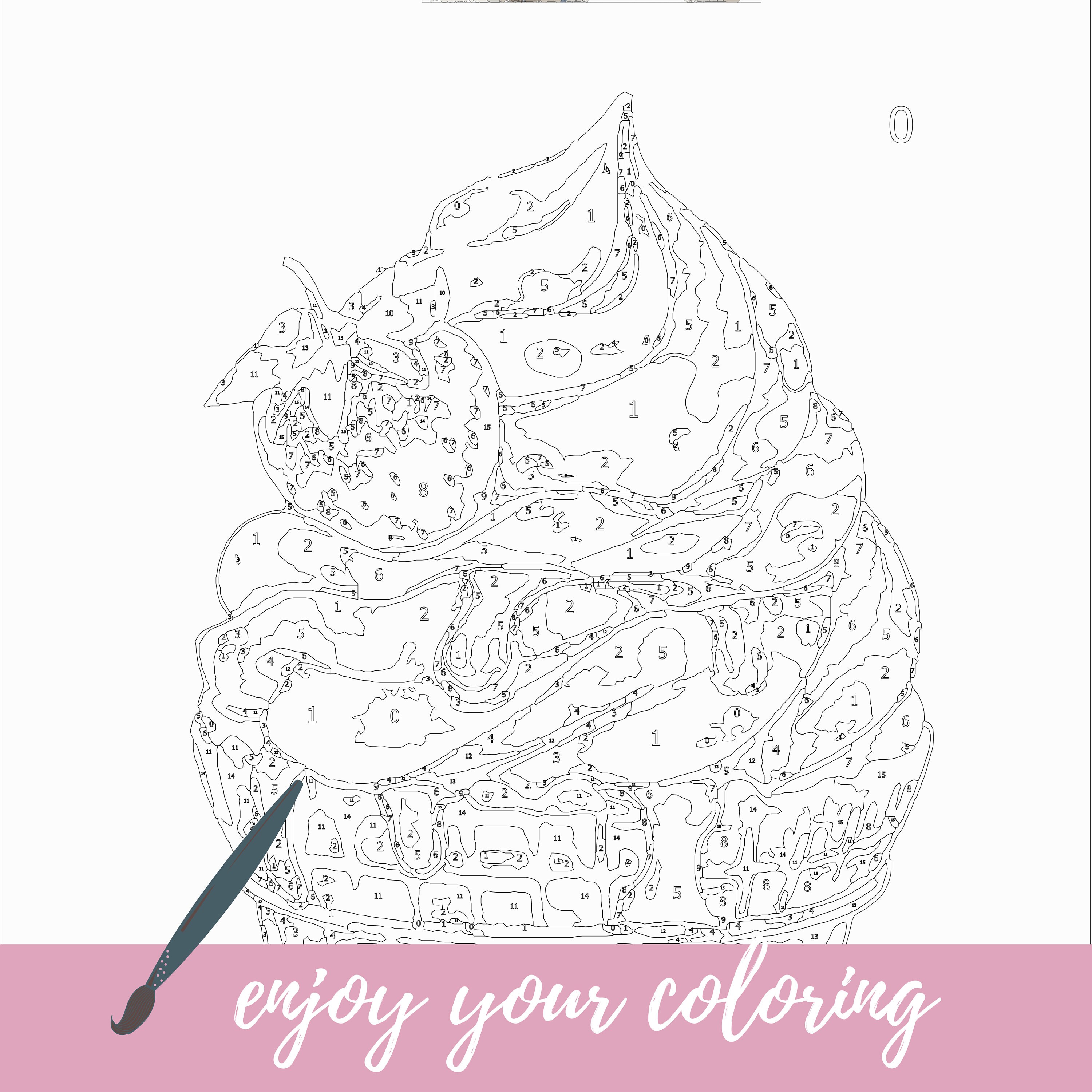 Color by Number for Adultpaint by Number Printable Cakes - Etsy