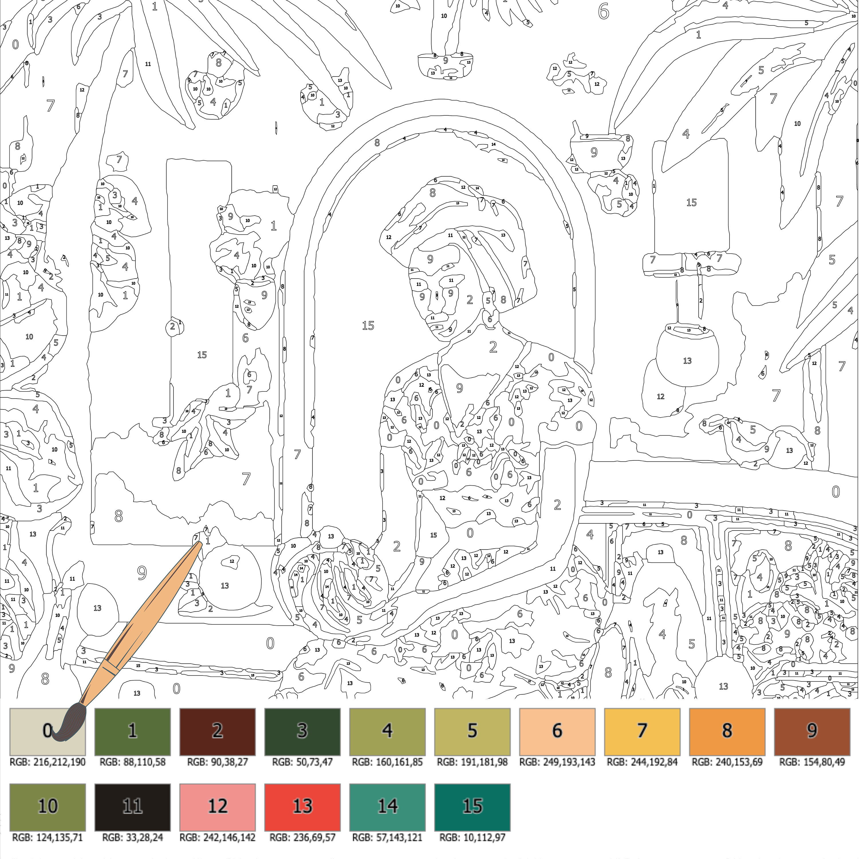 Color by Number for Adultpaint by Number Printabletravel - Etsy