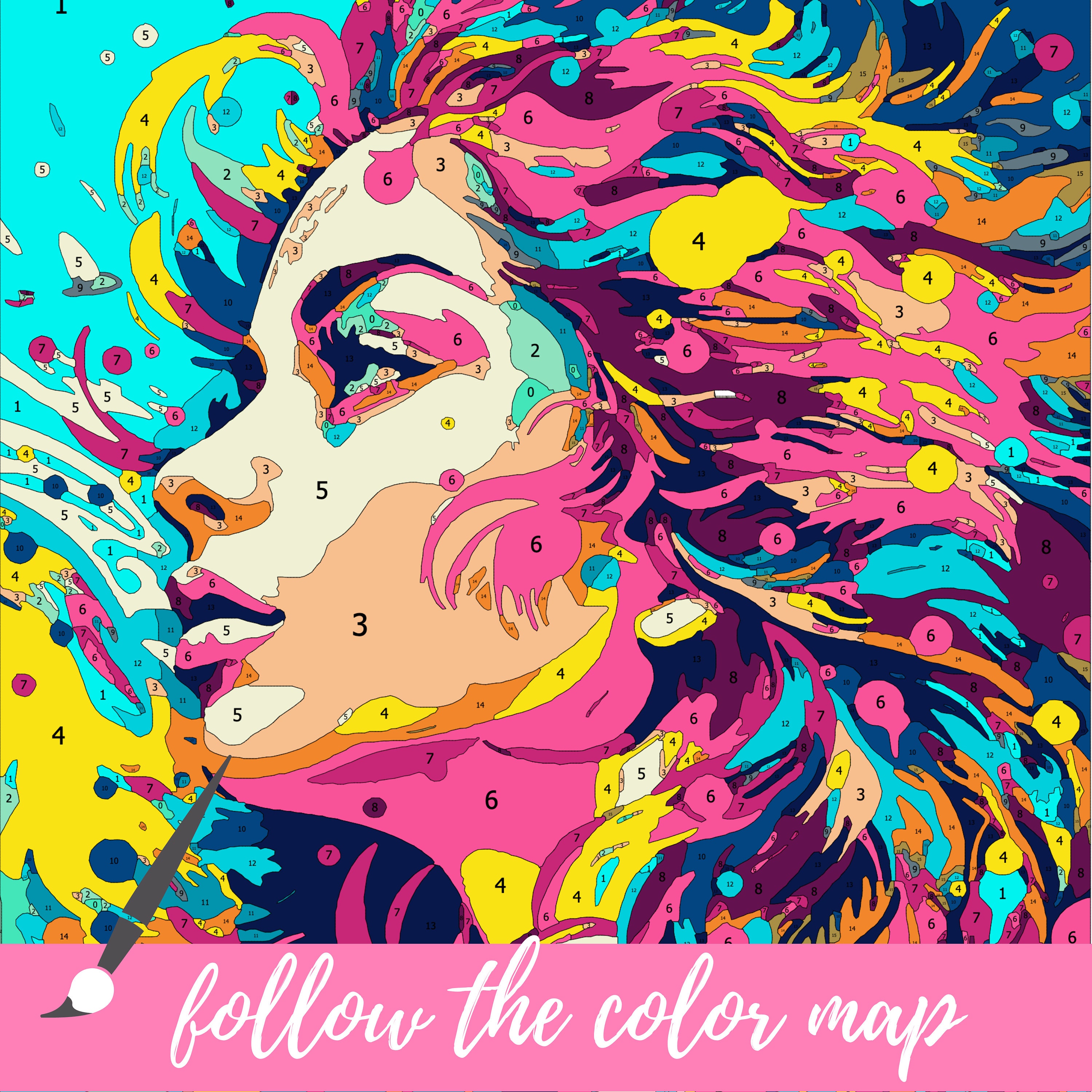 Color by Number for Adult, Paint by Number Printable,mandala Woman ...