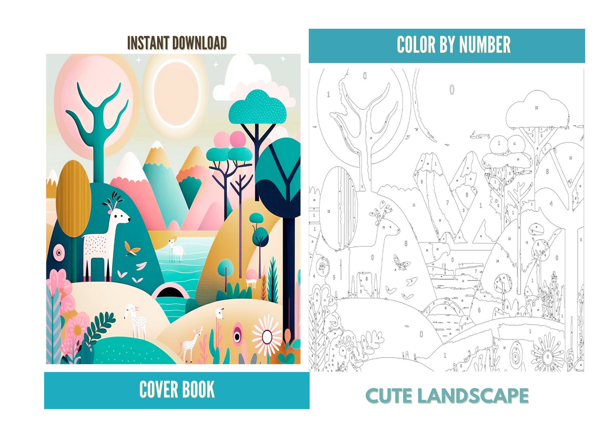 Color by Number for Adult,paint by Number Printable,5 Bohemian Style ...