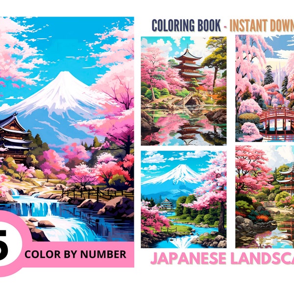 Japanese Color by Number Book - Etsy