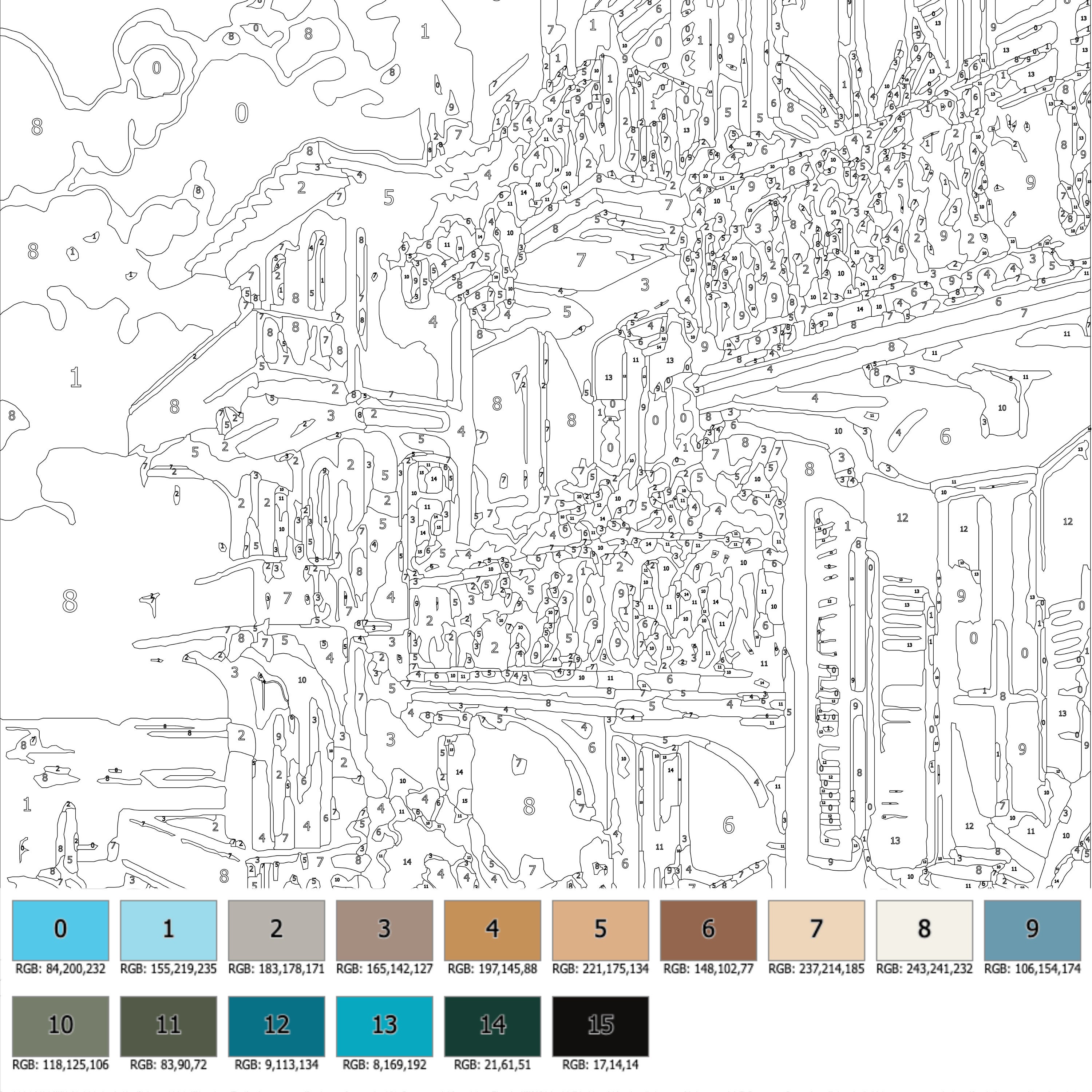 Color by Number for Adult Paint by Number Printablebeauty - Etsy