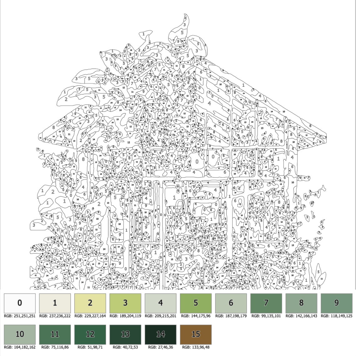 Color by Number for Adult Paint by Number Printablecozy - Etsy