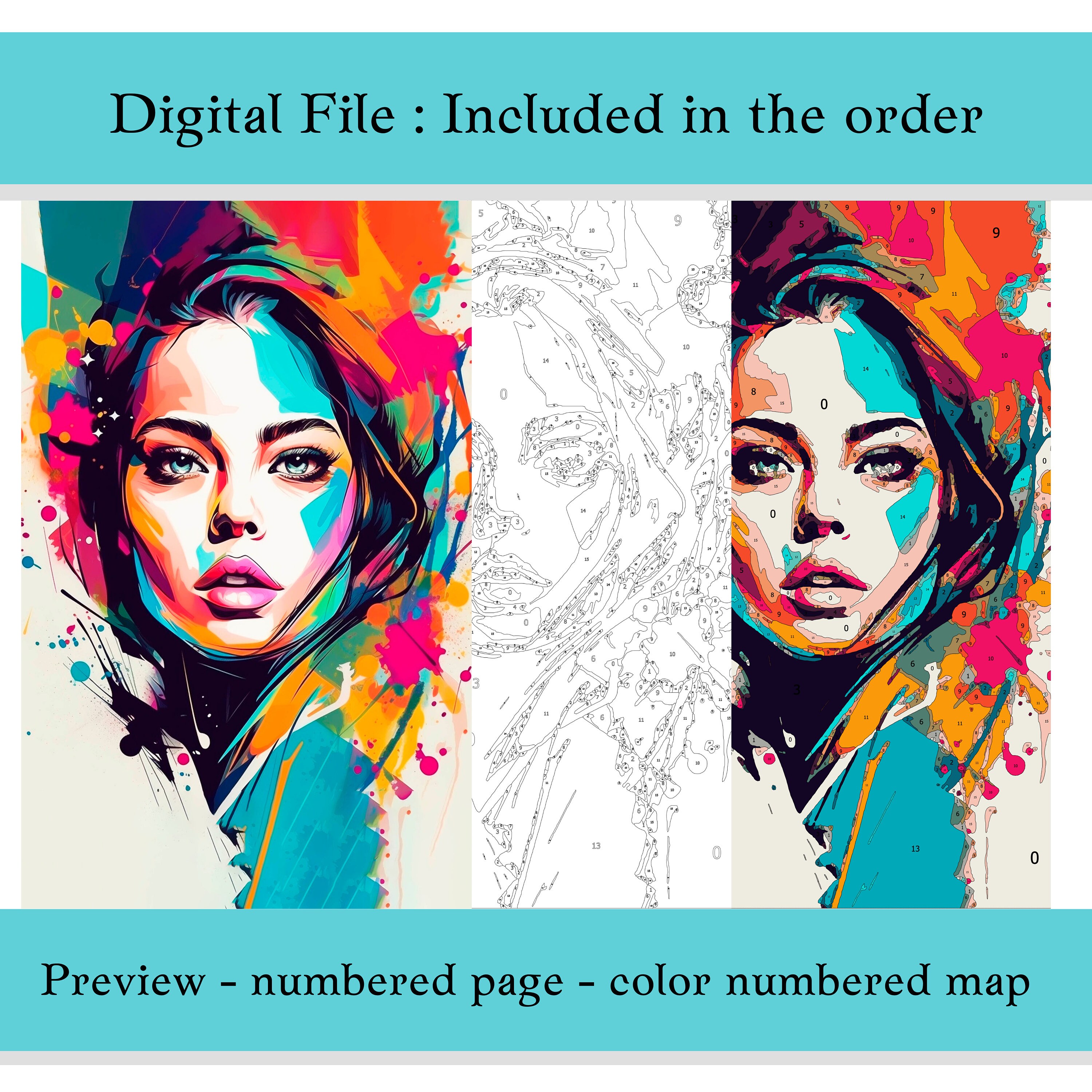 Color by Number for Adult, Paint by Number Printable,mandala Woman ...