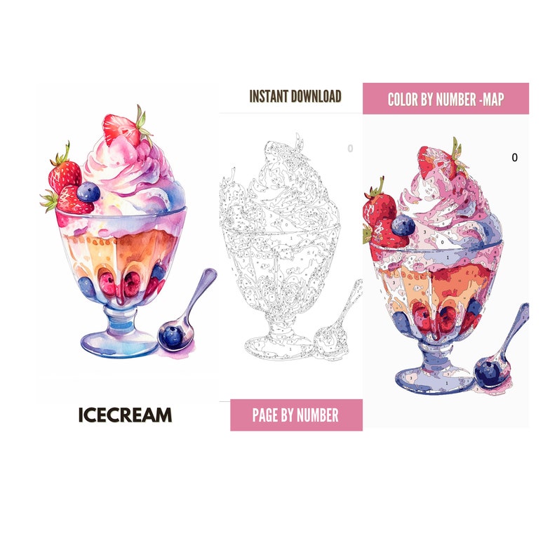 Color by Number for Adultpaint by Number Printable Macarons - Etsy