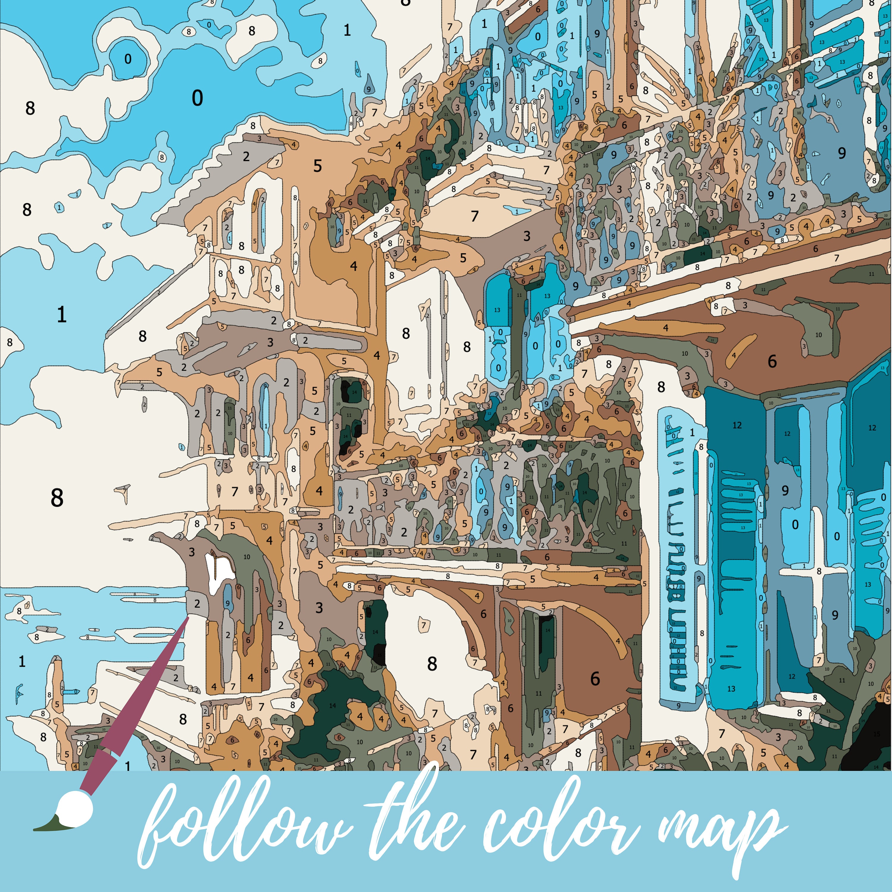 Color by Number for Adult Paint by Number Printablebeauty - Etsy