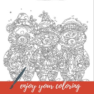 Color by Number for Adult,paint by Number Printable,christmas Teddy ...