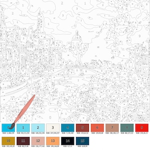 Color by Number for Adult, Paint by Number Printable, Amsterdam in ...