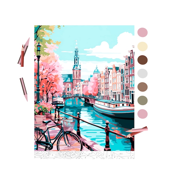 Amsterdam Paint by Number - Etsy