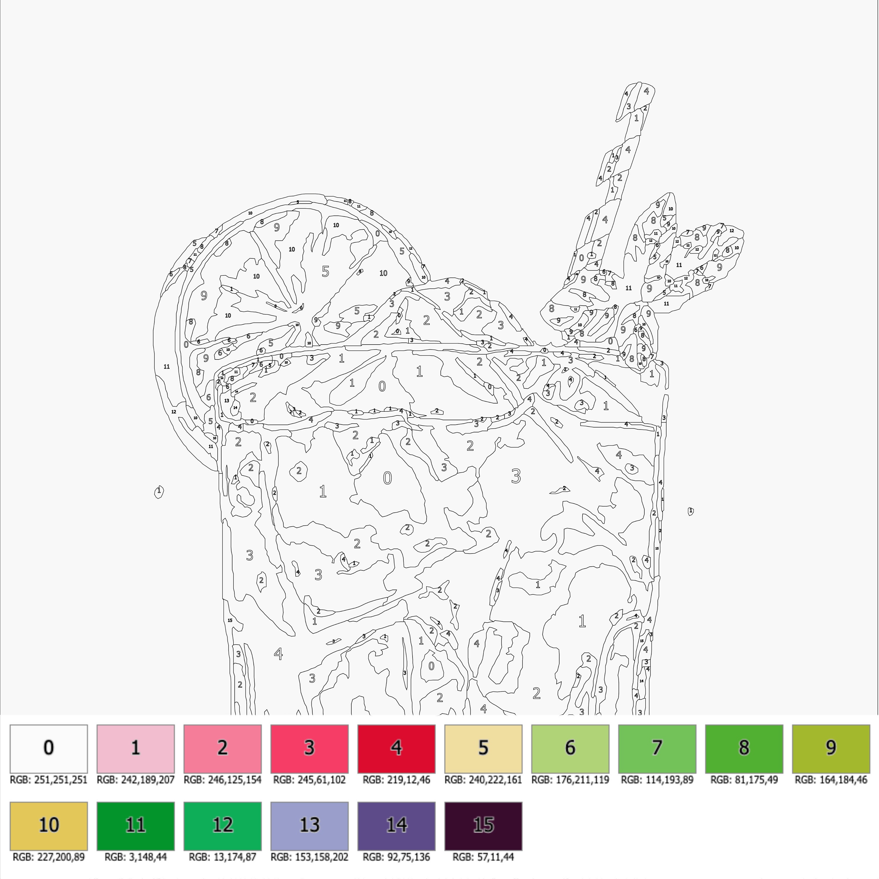 Color by Number for Adult,paint by Number Printable, Cocktails ...