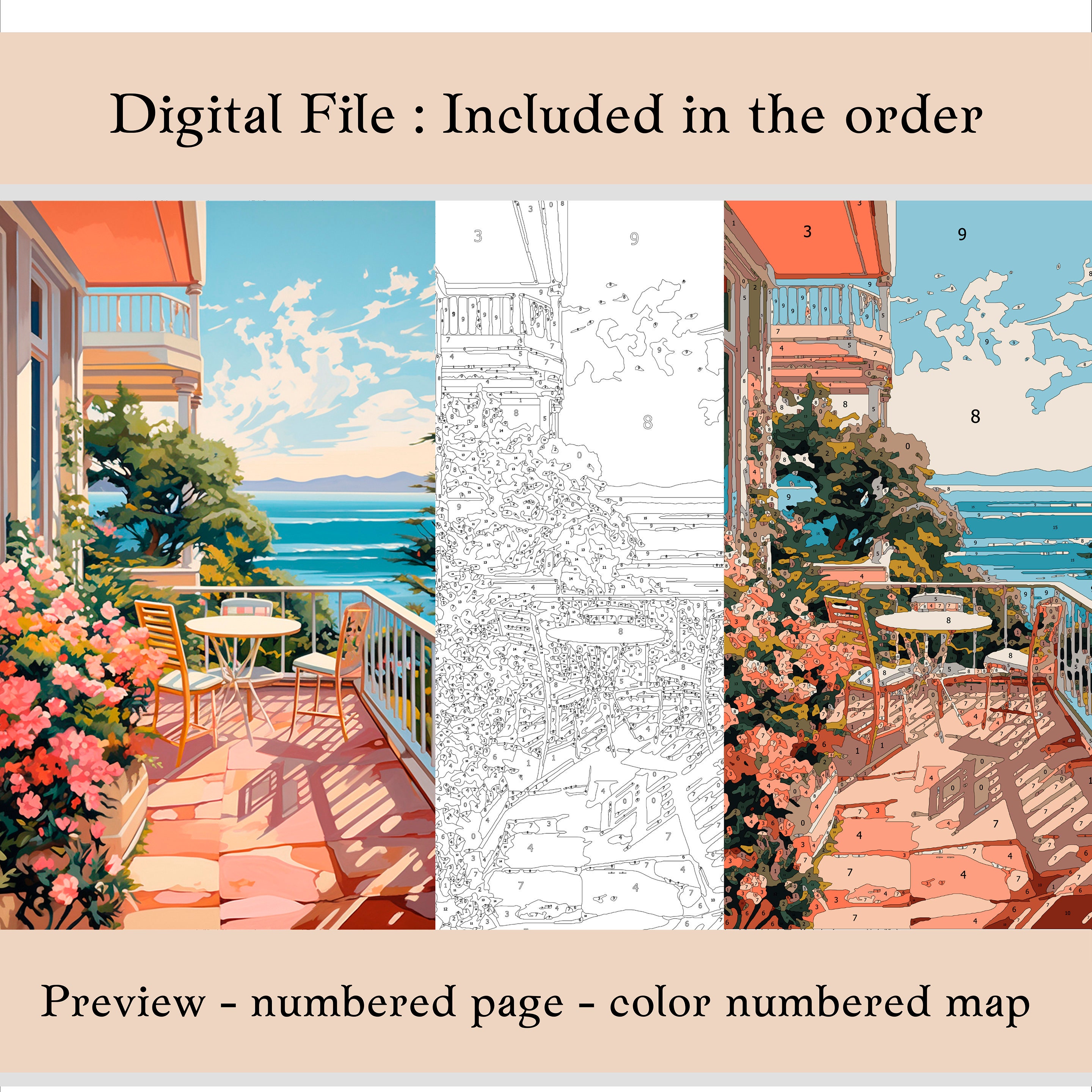 Color by Number for Adult Paint by Number Printable5 Dreamy - Etsy