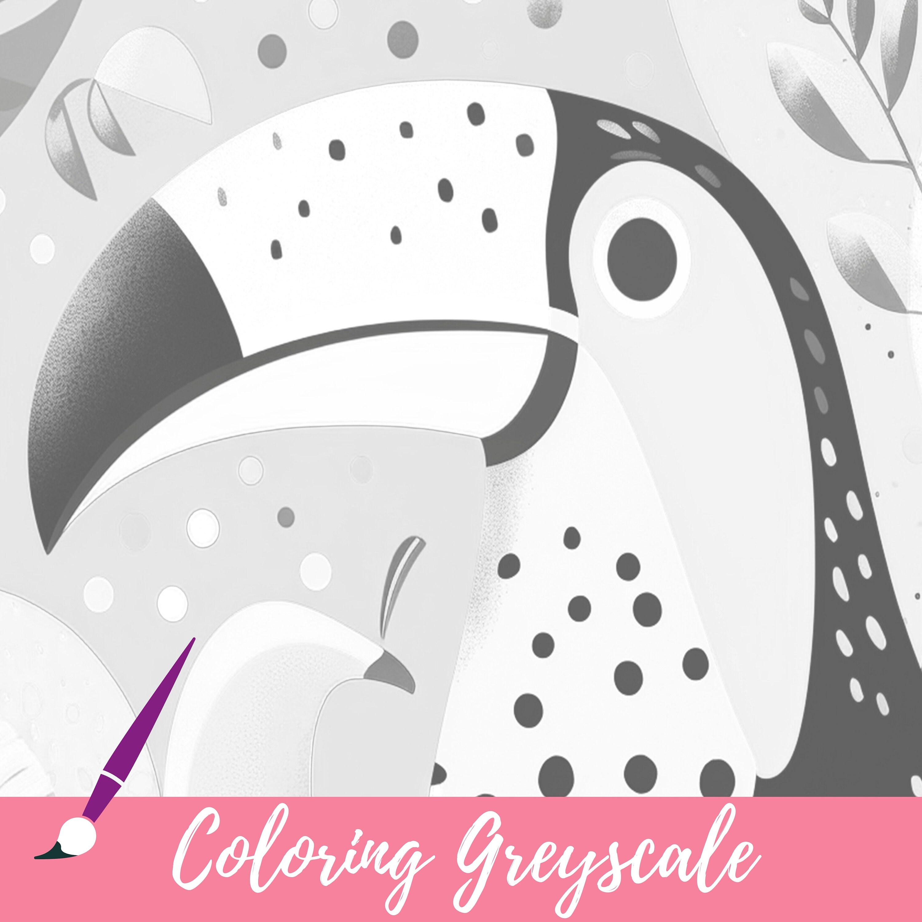Color by Number for Adult, Paint by Number Printable,colorful Toucan ...
