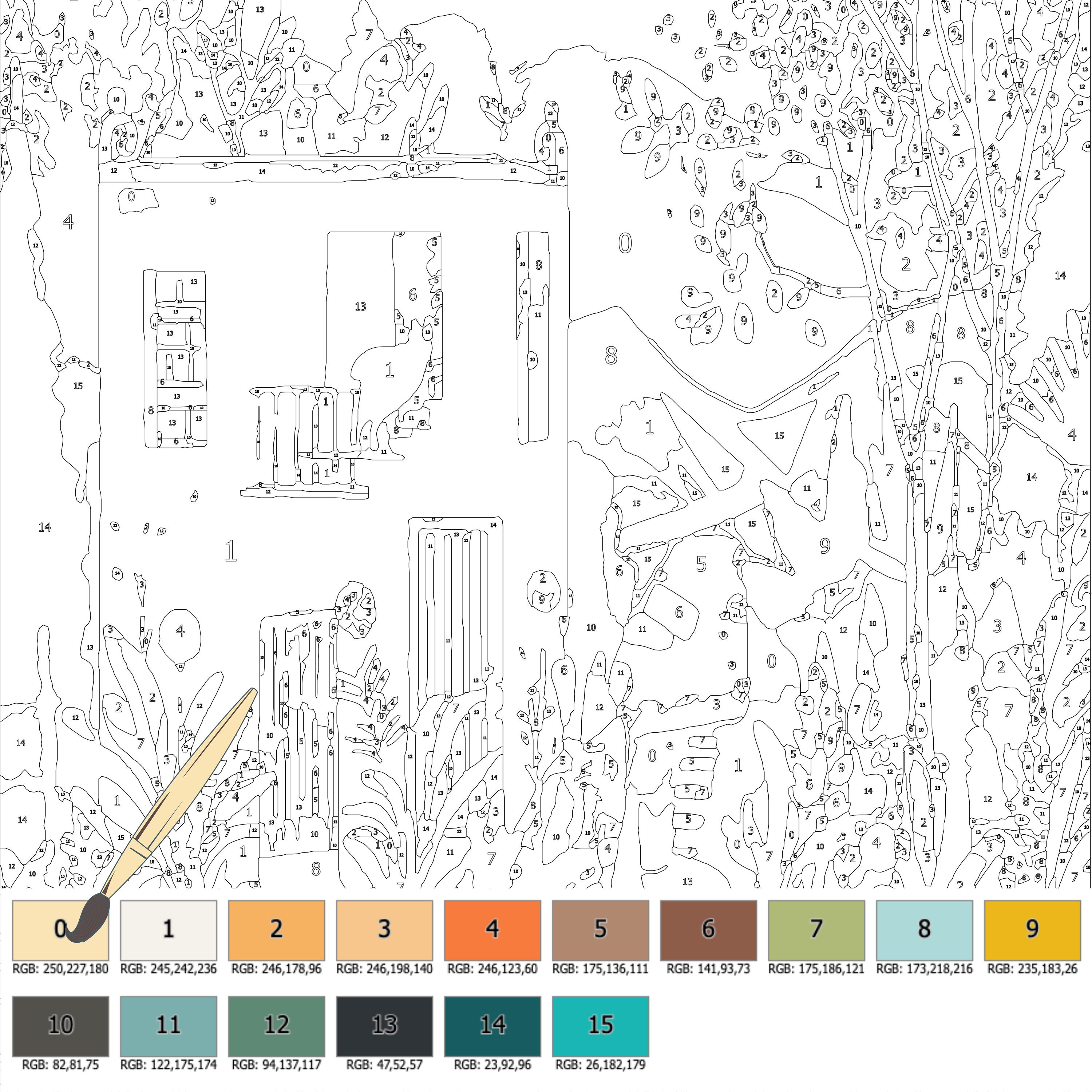 Color by Number for Adultpaint by Number Printabletravel - Etsy