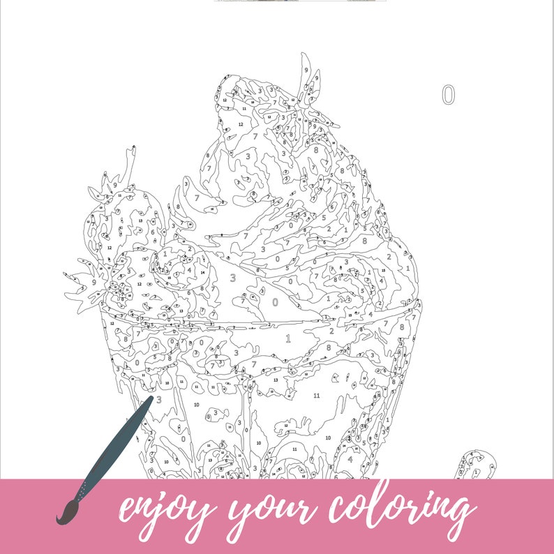 Color by Number for Adult,paint by Number Printable, Macarons, Coloring ...