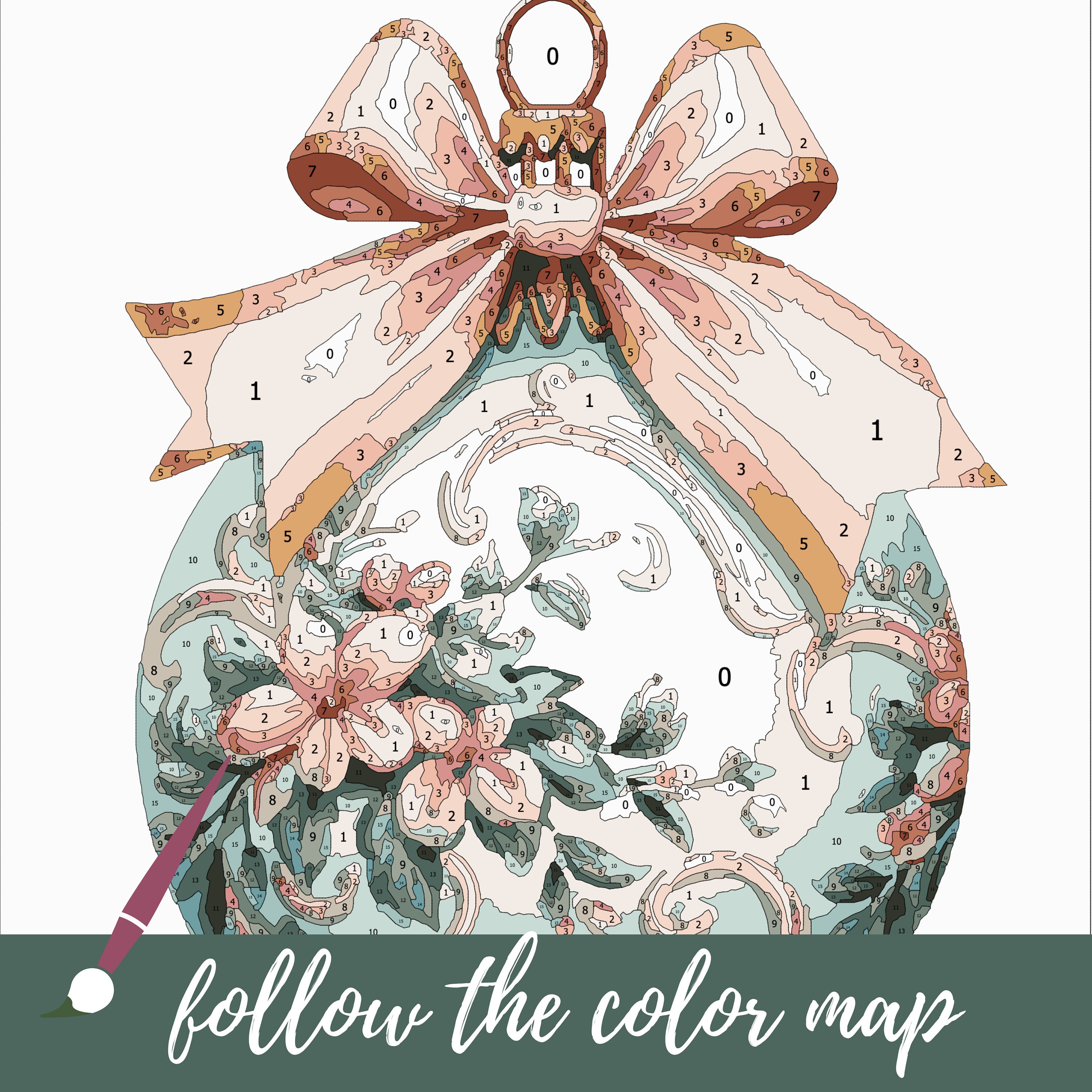 Color by Number for Adultpaint by Number Printablechristmas - Etsy