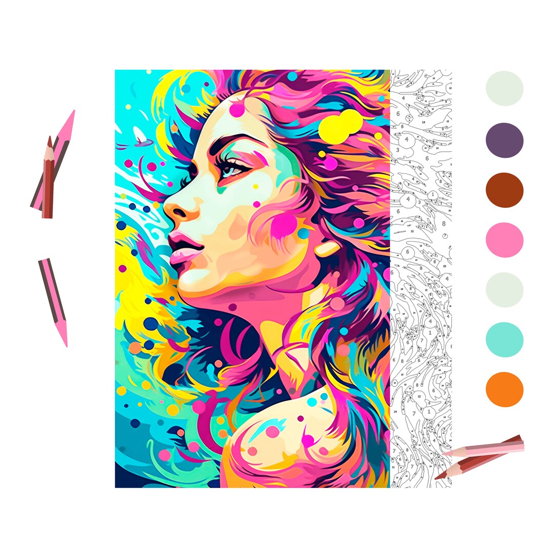 Color by Number for Adult, Paint by Number Printable,mandala Woman ...