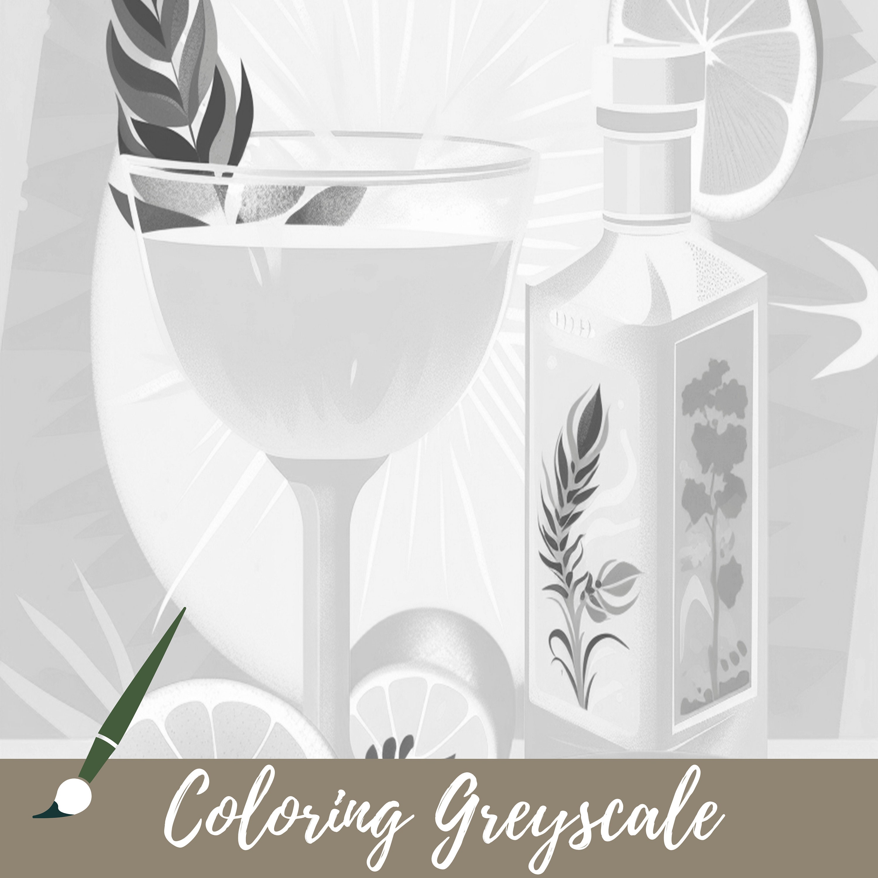 Beautiful Cocktails Color by Number for Adult, Paint by Number ...