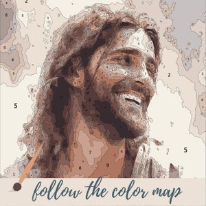 Color by Number Printable,paint by Number Adult,jesus Christ for Pray ...