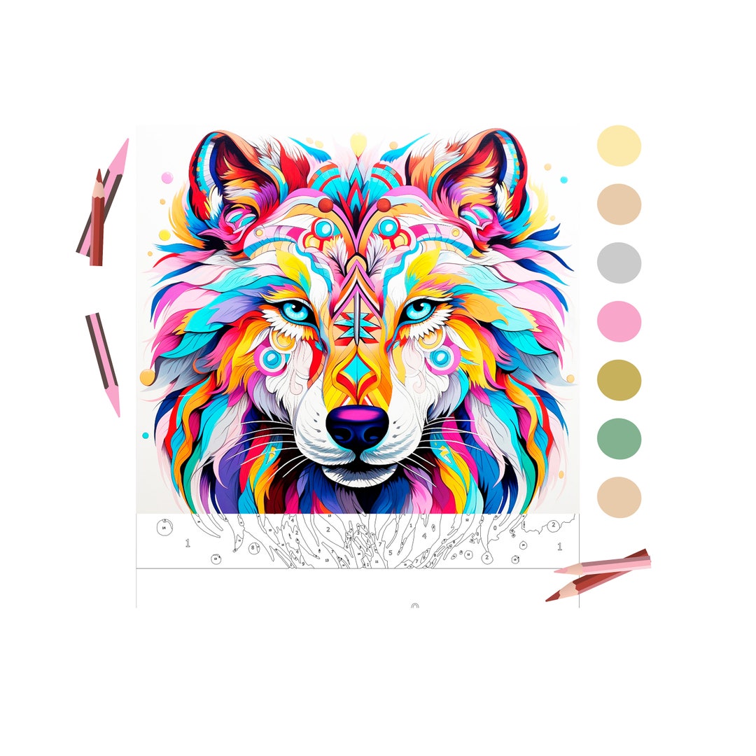 Color by Number for Adult, Paint by Number Printable,mandala Animal ...