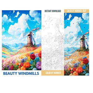 Color by Number for Adult,paint by Number Printable,5 Enchanting ...