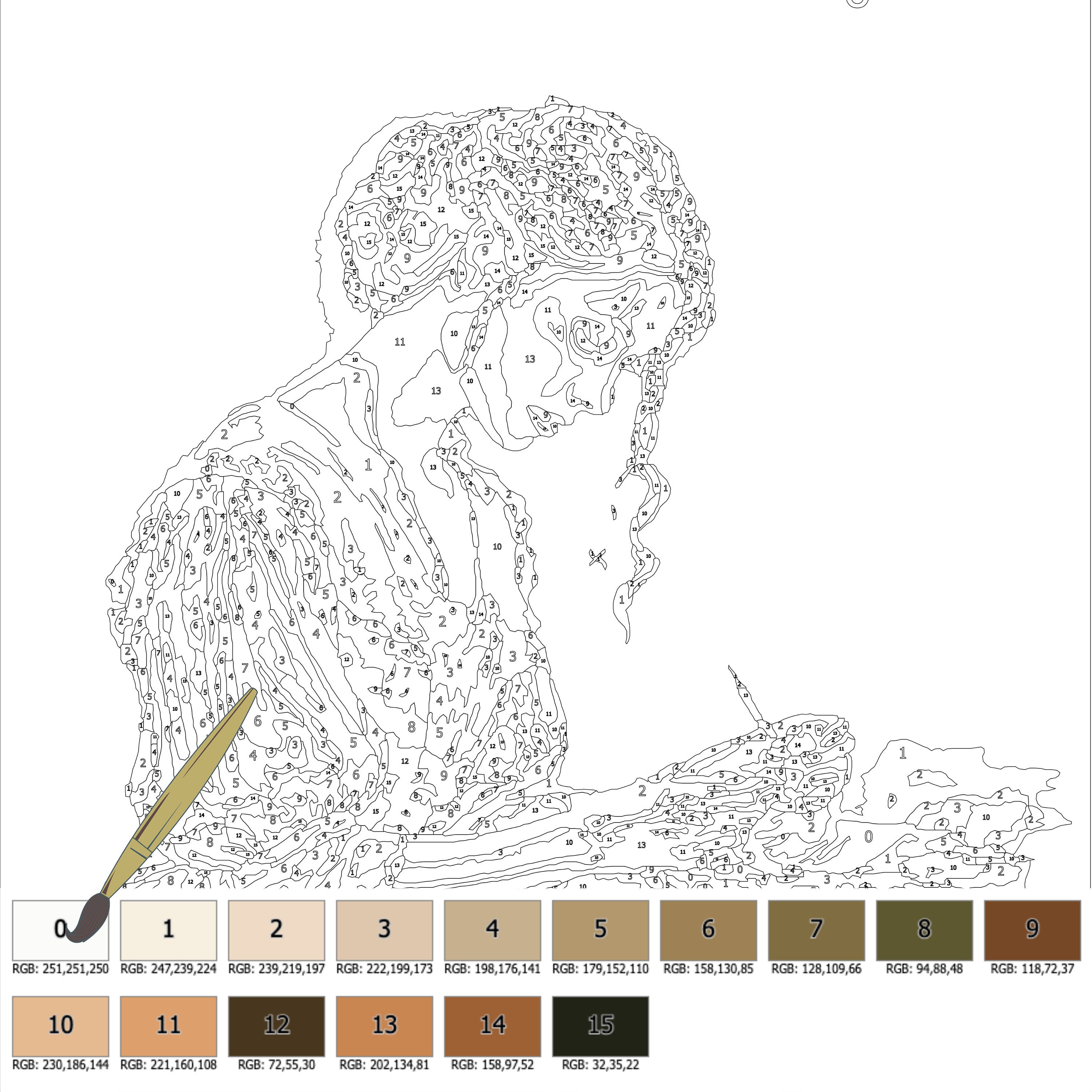 Color by Number for Adult, Victorian Reading Woman, Paint by Number ...