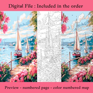 Color by Number for Adult, Paint by Number Printable, Beauty Landscape ...