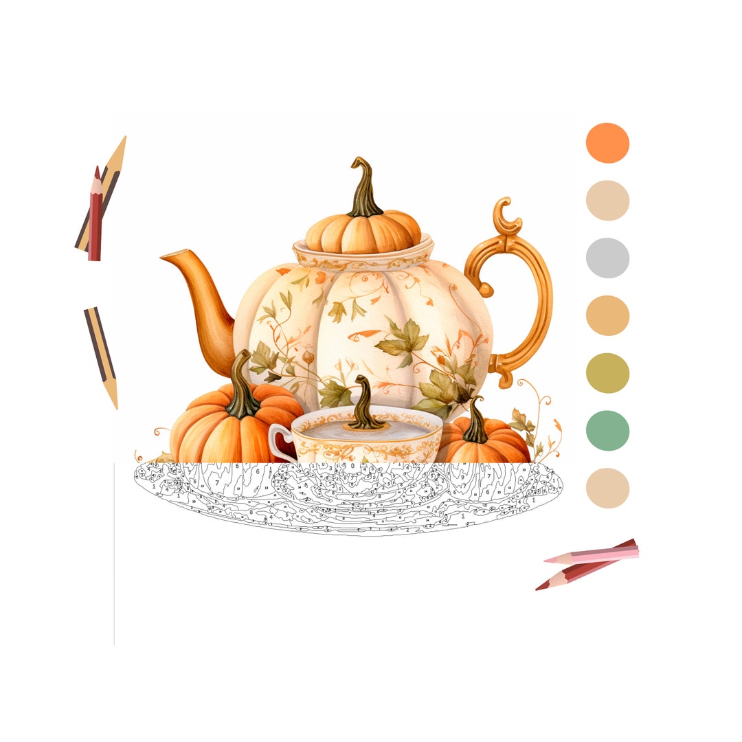 Color by Number for Adult,paint by Number Printable,beauty Autumn ...