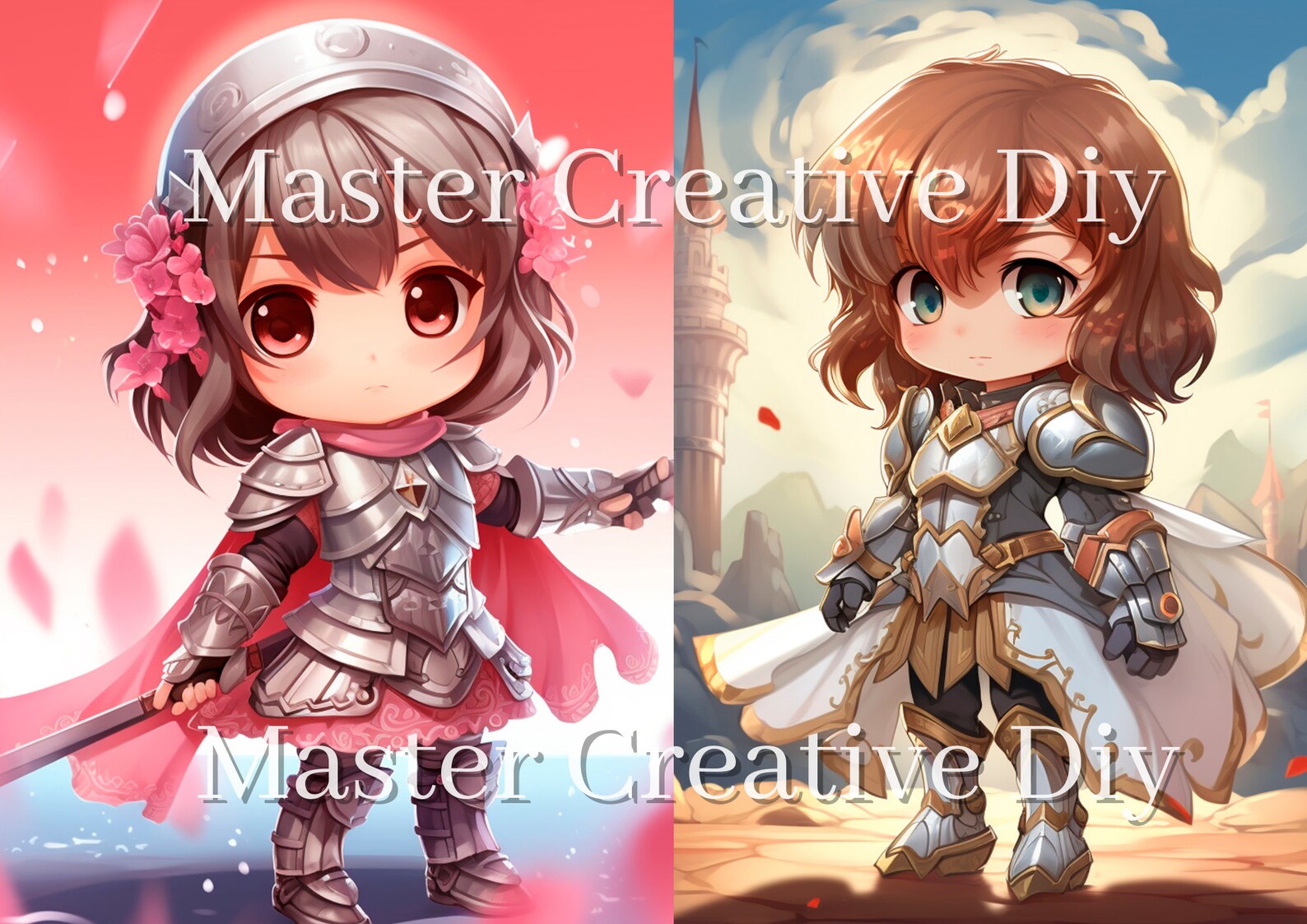 30 Kawaii Girl Warrior Coloring Book Printable Coloring Page - Etsy