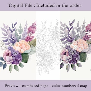 Color by Number for Adult, Paint by Number Printable, Beautiful Flower ...
