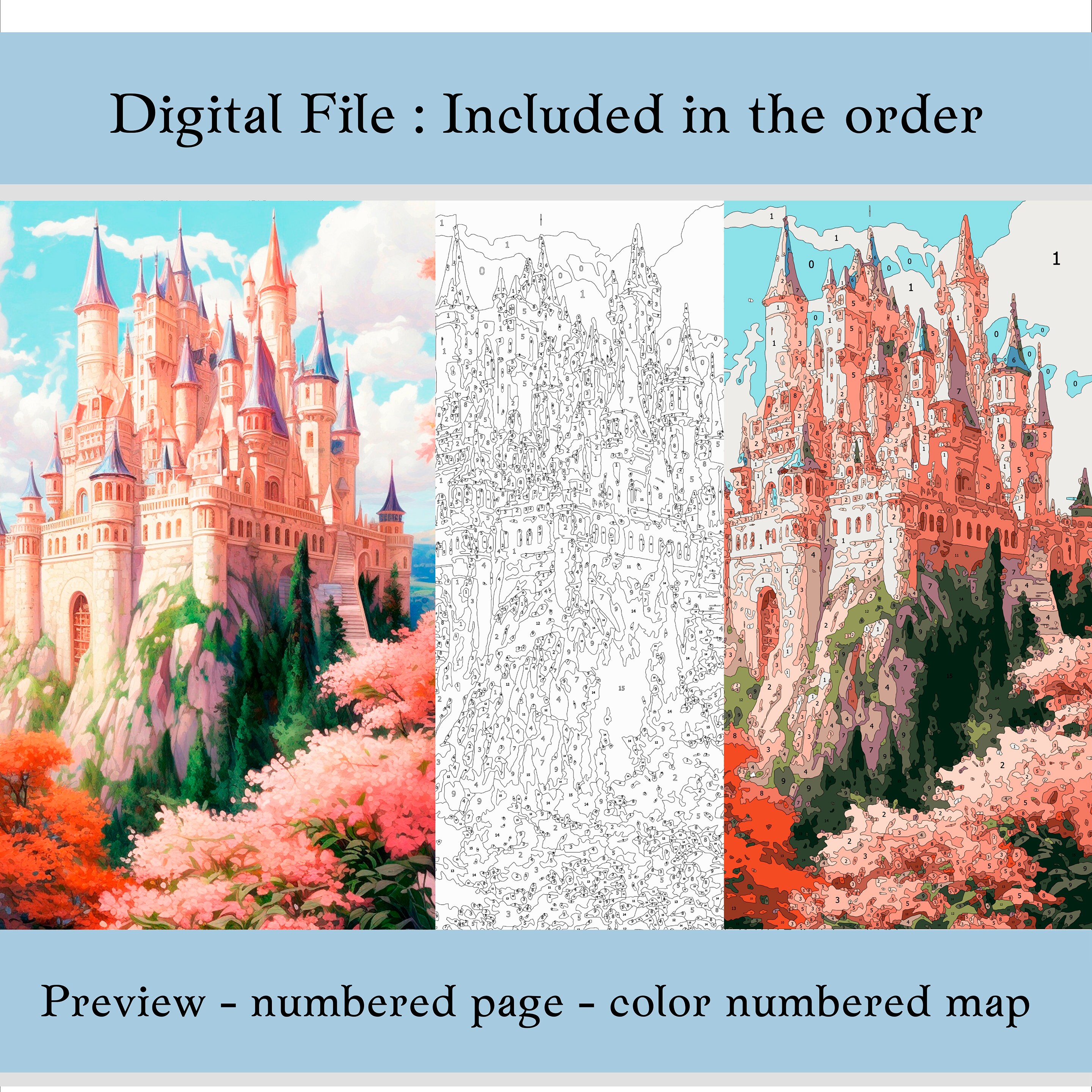 Color by Number for Adult Paint by Number Printable5 Dreamy - Etsy