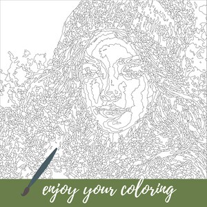 Color by Number Printable,paint by Number for Adult, Winter Woman ...