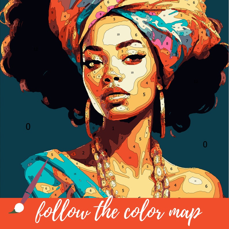Color by Number for Adult,paint by Number Printable,beautiful Black ...