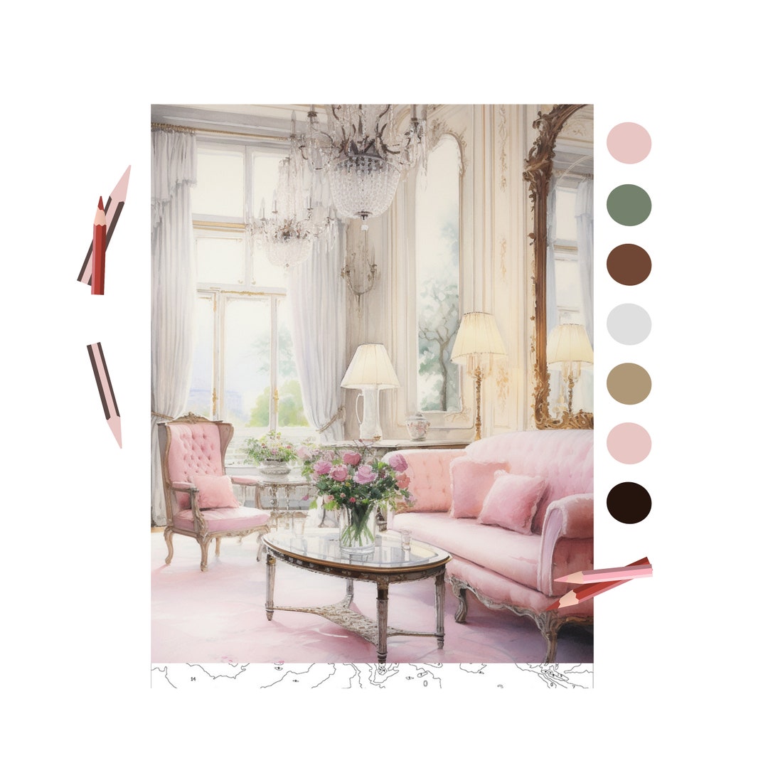 Color by Number for Adult, Paint by Number Printable,victorian Living ...