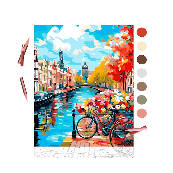 Amsterdam Paint by Number - Etsy