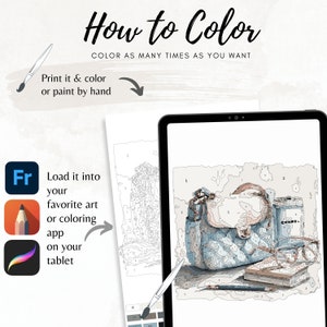 Color by Number for Adult, Paint by Number Printable,fashion Woman Bag ...