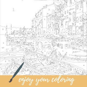 Color by Number for Adult, Paint by Number Printable, Sea Landscape ...
