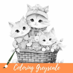 Color by Number for Adult, Paint by Number Printable, Beauty Fall Cats ...