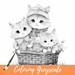 Color by Number for Adult, Paint by Number Printable, Beauty Fall Cats ...