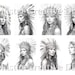 50 Woman Native American Coloring Book Adults Coloring Pages, Instant ...