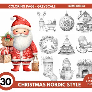 120 Christmas Beauties 2 ,coloring Book - Adults Coloring Pages ...