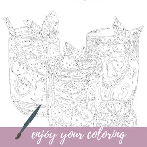 Color by Number for Adult,paint by Number Printable, Cocktails ...