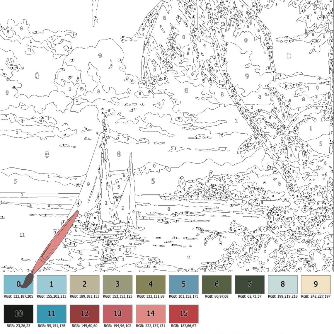 1 Color by Number for Adult Paint by Number Printable Dream - Etsy