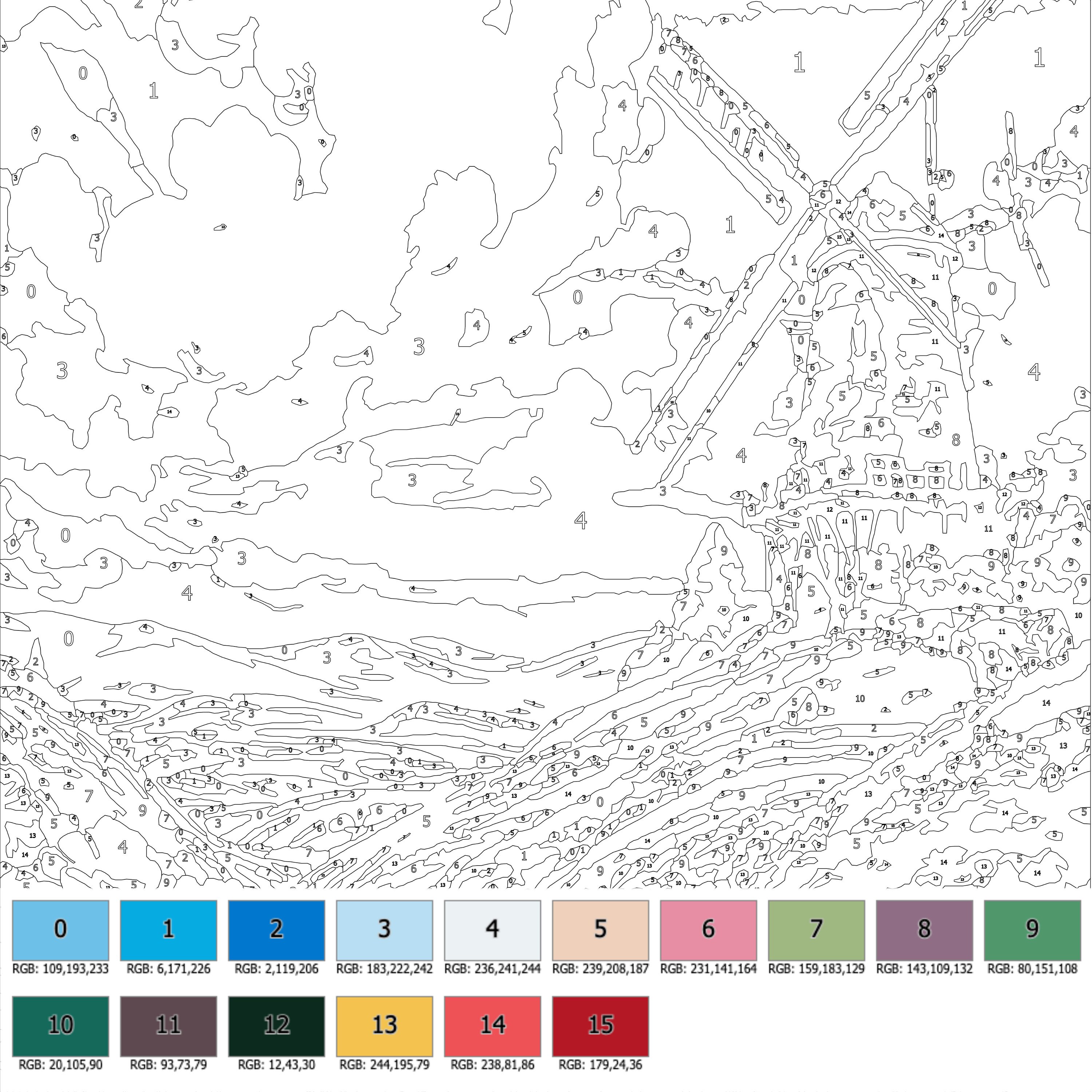 Color by Number for Adult, Paint by Number Printable,enchanting ...